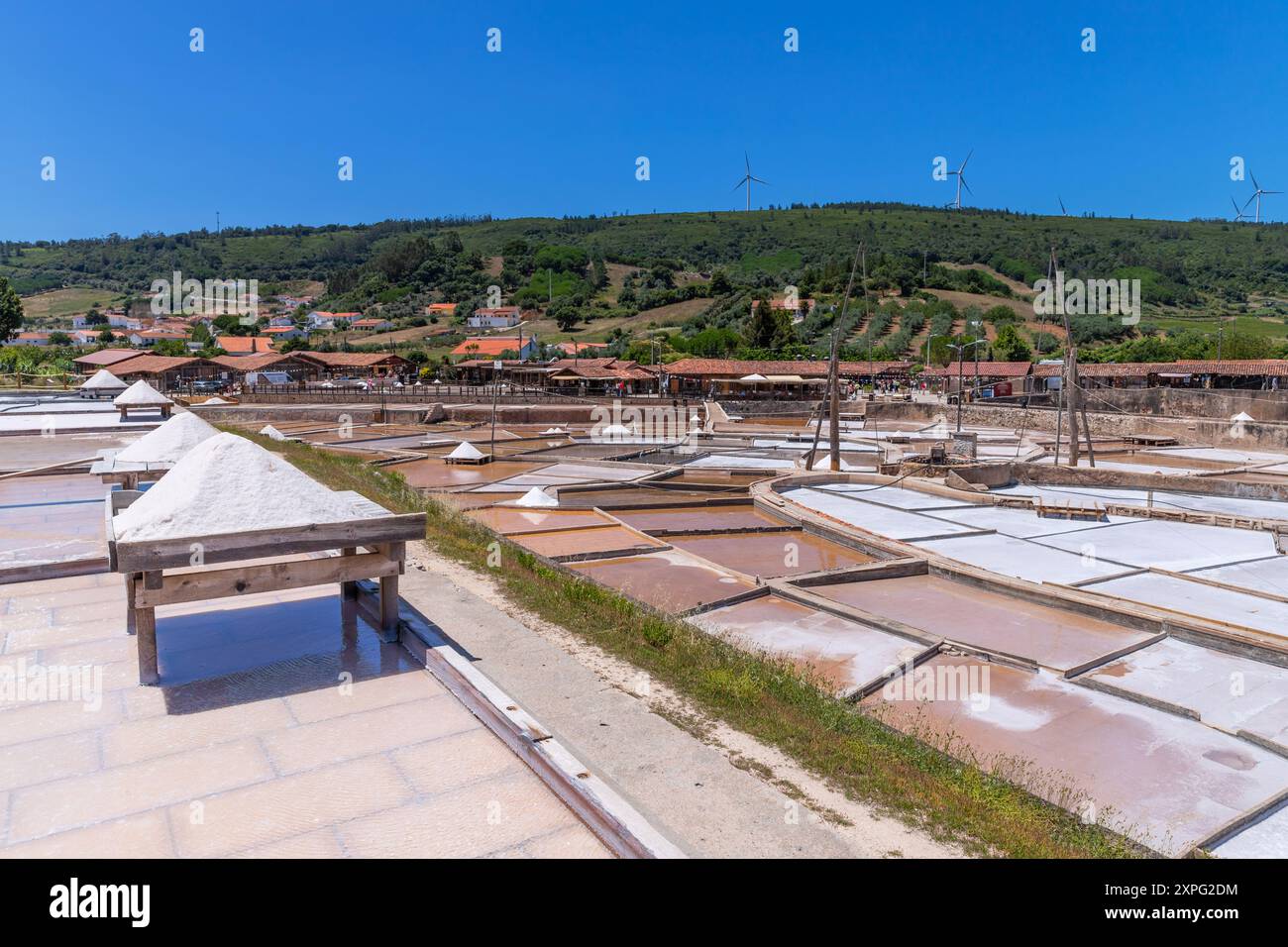 Rio Maior, Portugal: July 7, 2024: Fonte da Bica Salt Flats, aka ...