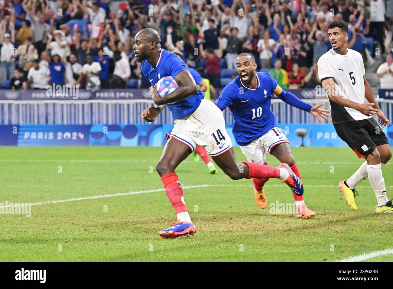 Jean-Philippe Mateta (France) celebrates a goal, Football, Men's Semi ...