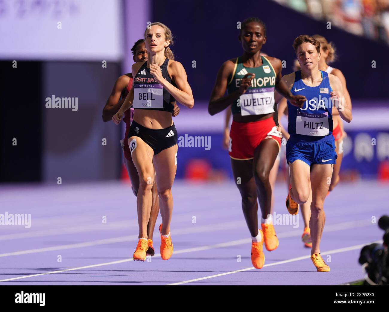 Great Britain's Georgia Bell finishing second in her Women's 1500m Heat ...