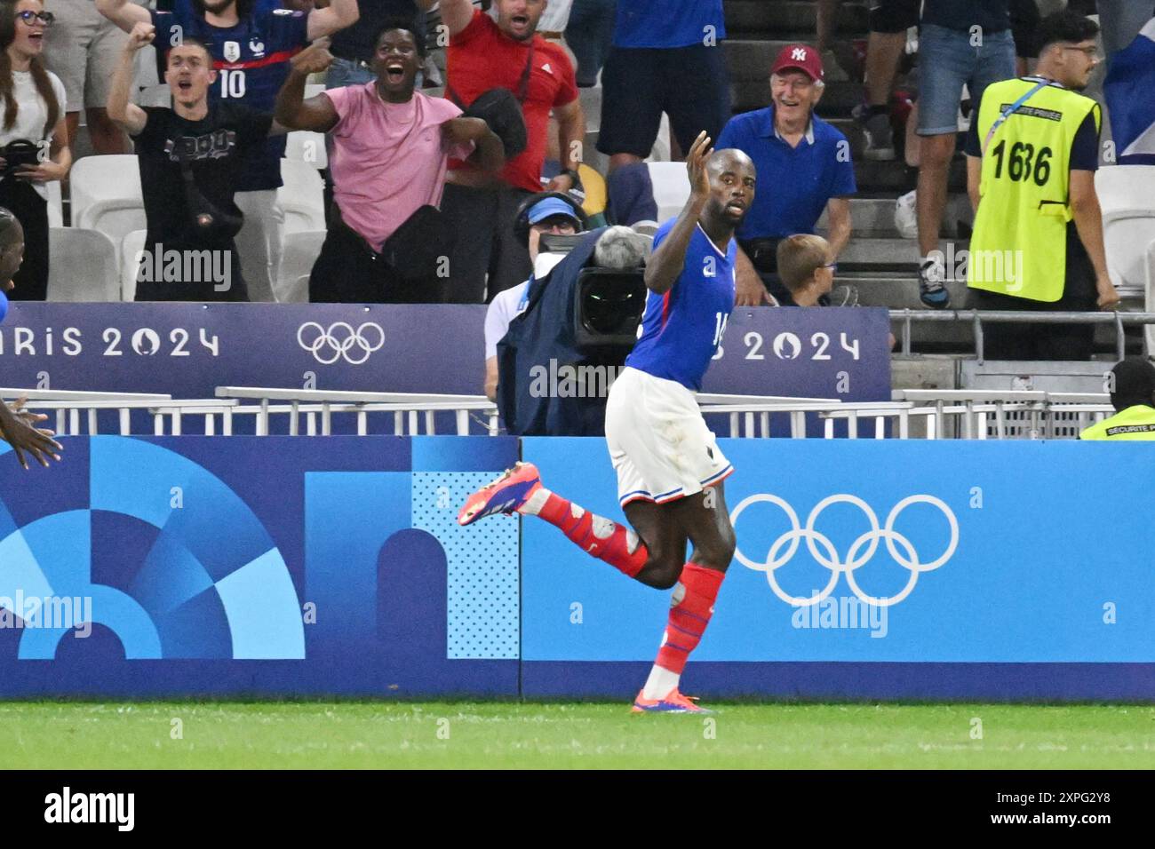 Jean-Philippe Mateta of France celebrates a goal, Football, Men's Semi ...