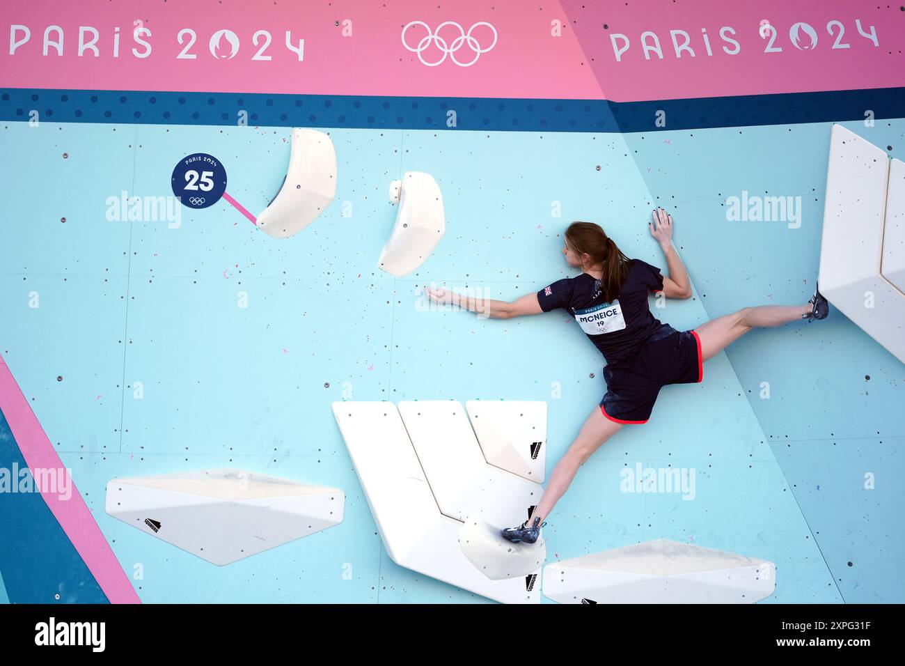 Great Britain's Erin McNeice during the Women's Boulder & Lead ...