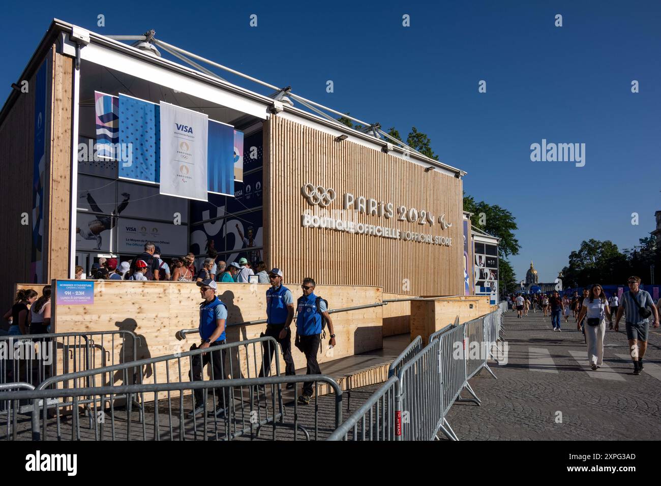 Queue outside at the official store of Paris 2024 Olympic Games, as ...