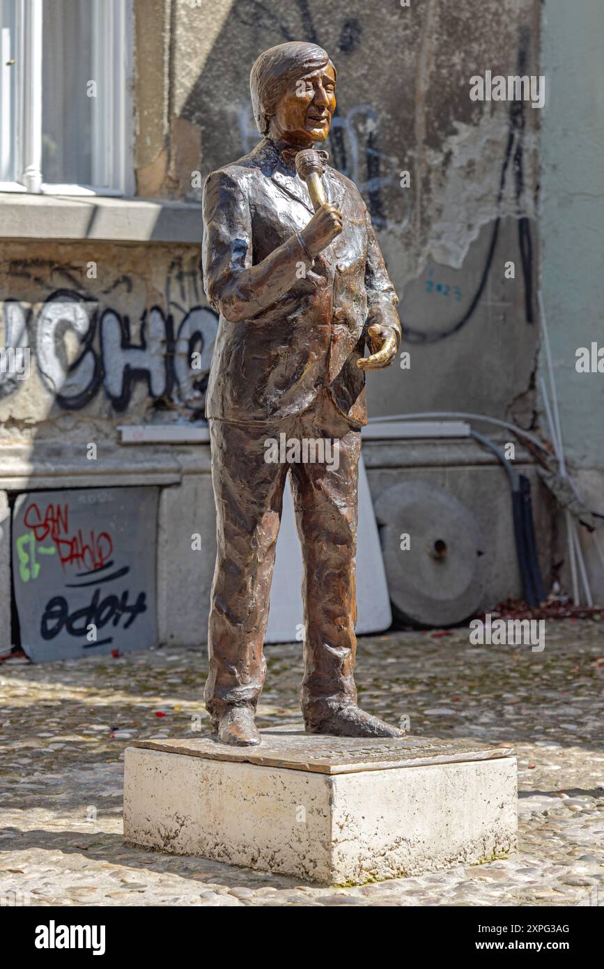 Belgrade, Serbia - May 15, 2024: Bronze Statue of Toma Zdravkovic ...