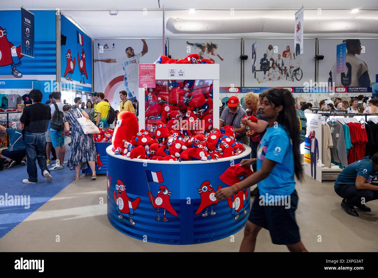 Atmosphere inside at the official store of Paris 2024 Olympic Games, as ...