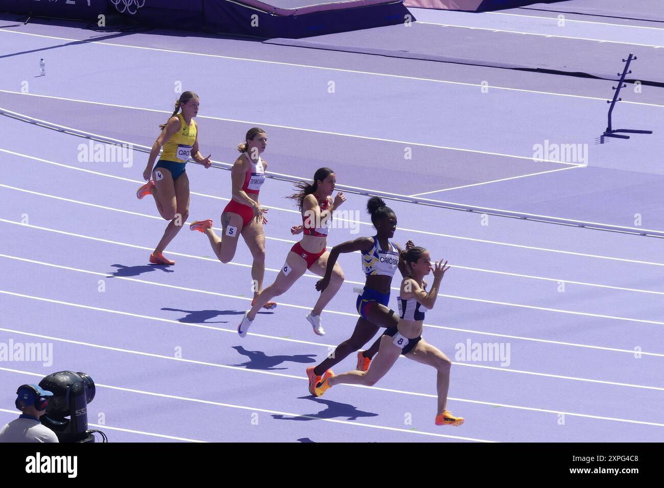 Stade de France, 93200 St Denis, France, Aug 5, 2024. Under intense competitive pressure ...