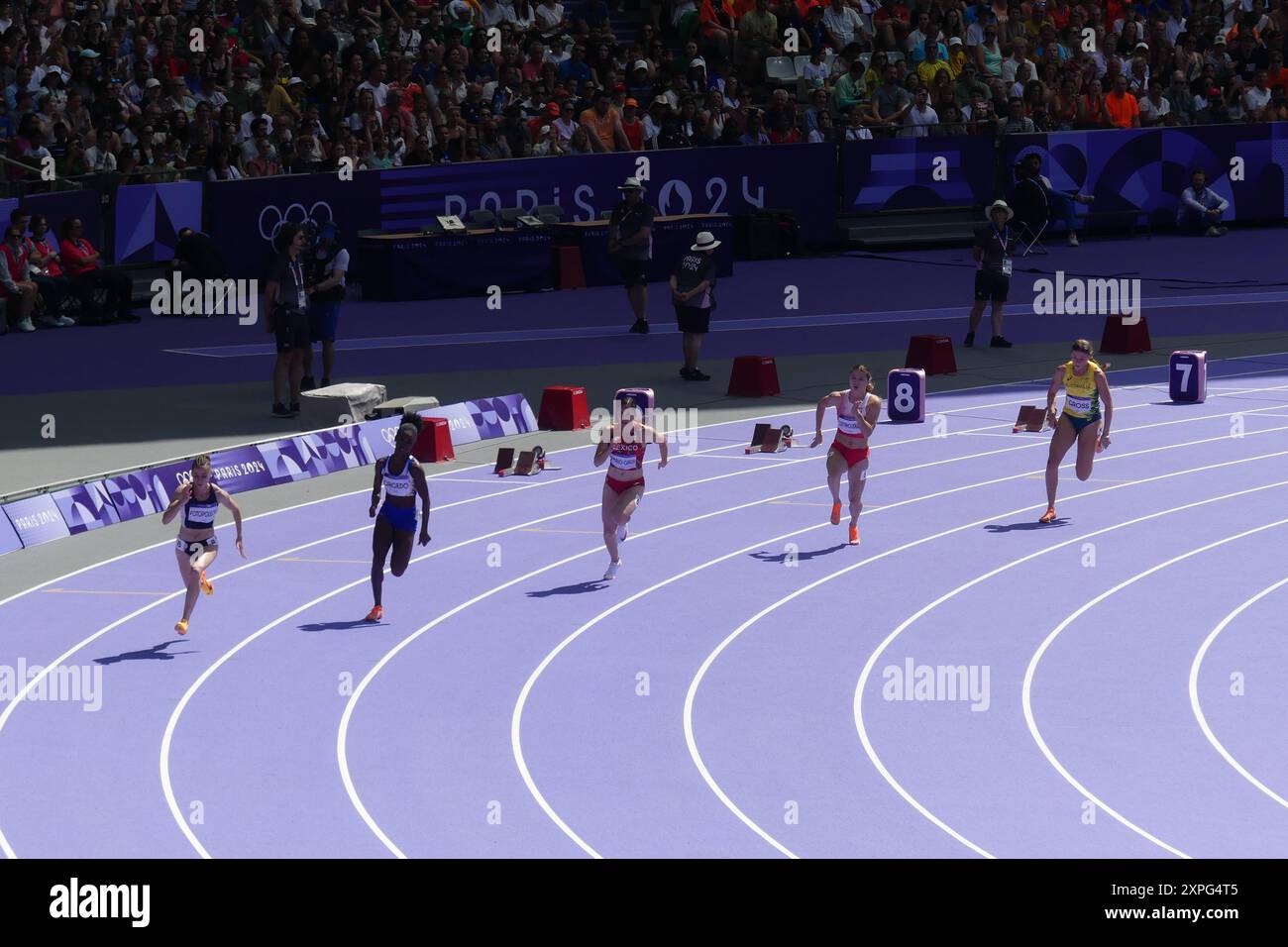 Stade de France, 93200 St Denis, France, Aug 5, 2024. Under intense competitive pressure ...