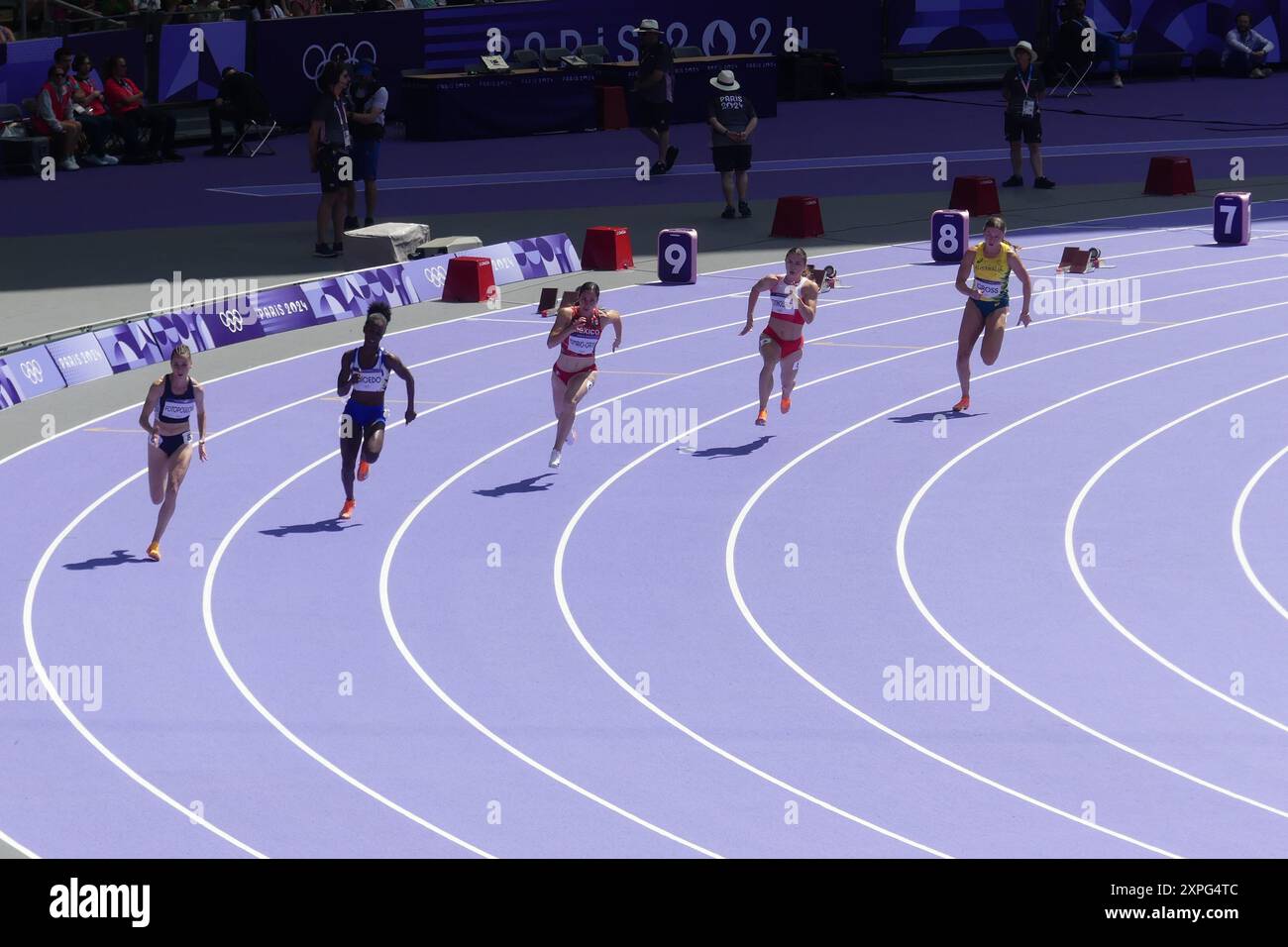 Stade de France, 93200 St Denis, France, Aug 5, 2024. Under intense ...