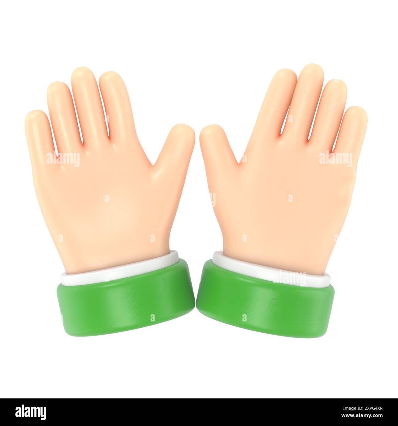 Cartoon Gesture Icon Mockup.Human's two hands are extended to the front ...