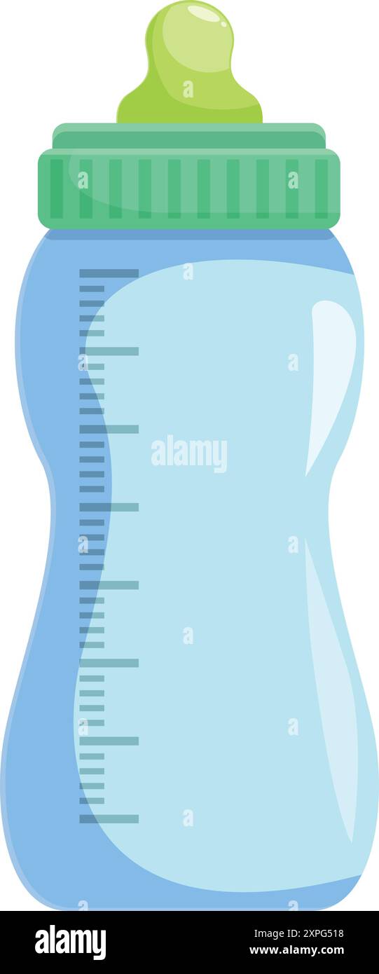 Baby bottle with measurement showing milk formula for feeding Stock ...