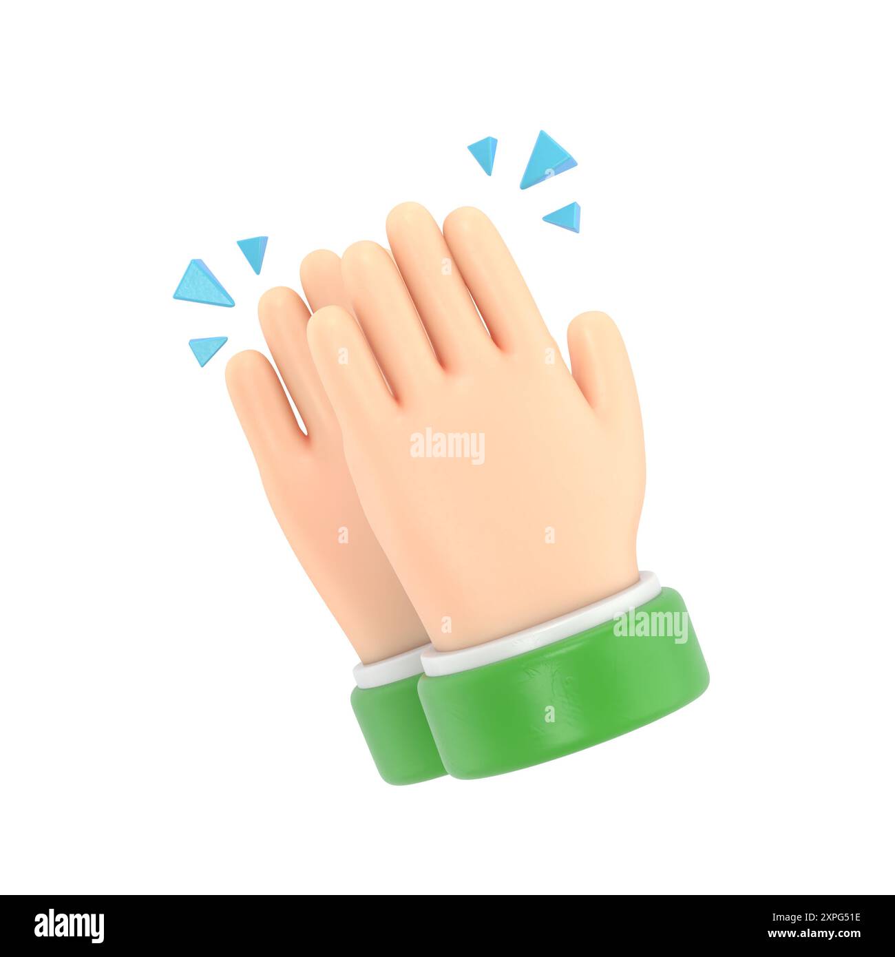 Cartoon Gesture Icon Mockup.Cartoon character hands clapping or ...