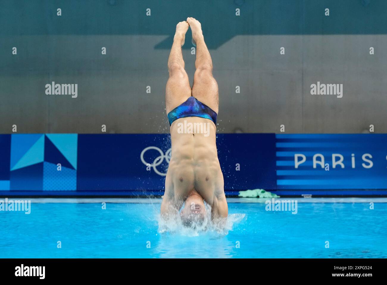 Colombia's Daniel Restrepo Garcia competes in the men's 3m springboard ...