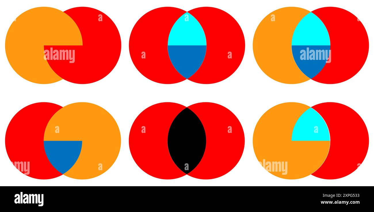 Integration abstract shapes. Interaction sign business concept Stock ...