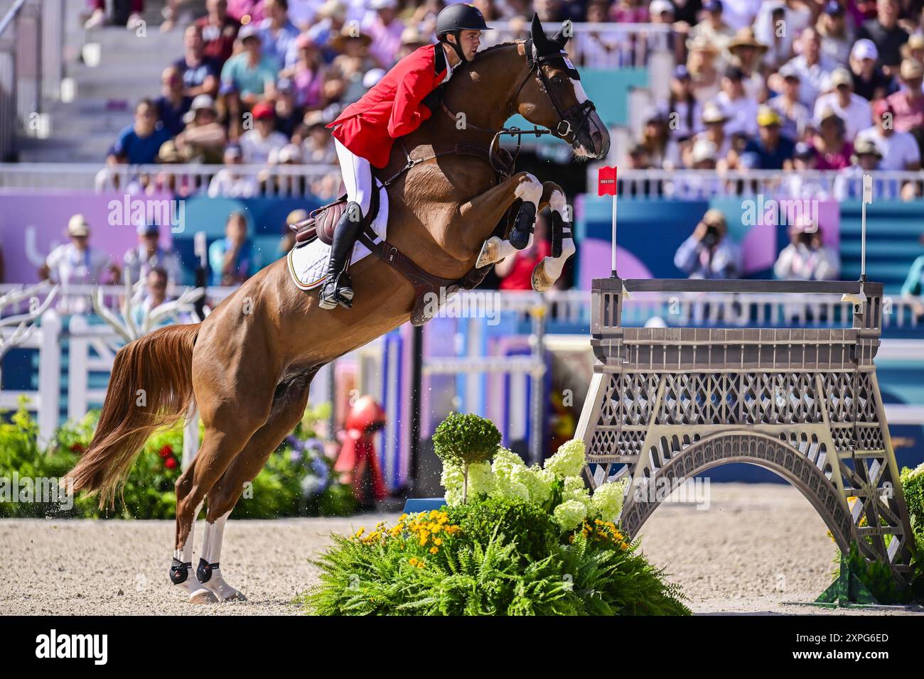 Paris, France. 06th Aug, 2024. Belgian rider Gilles Thomas pictured in ...