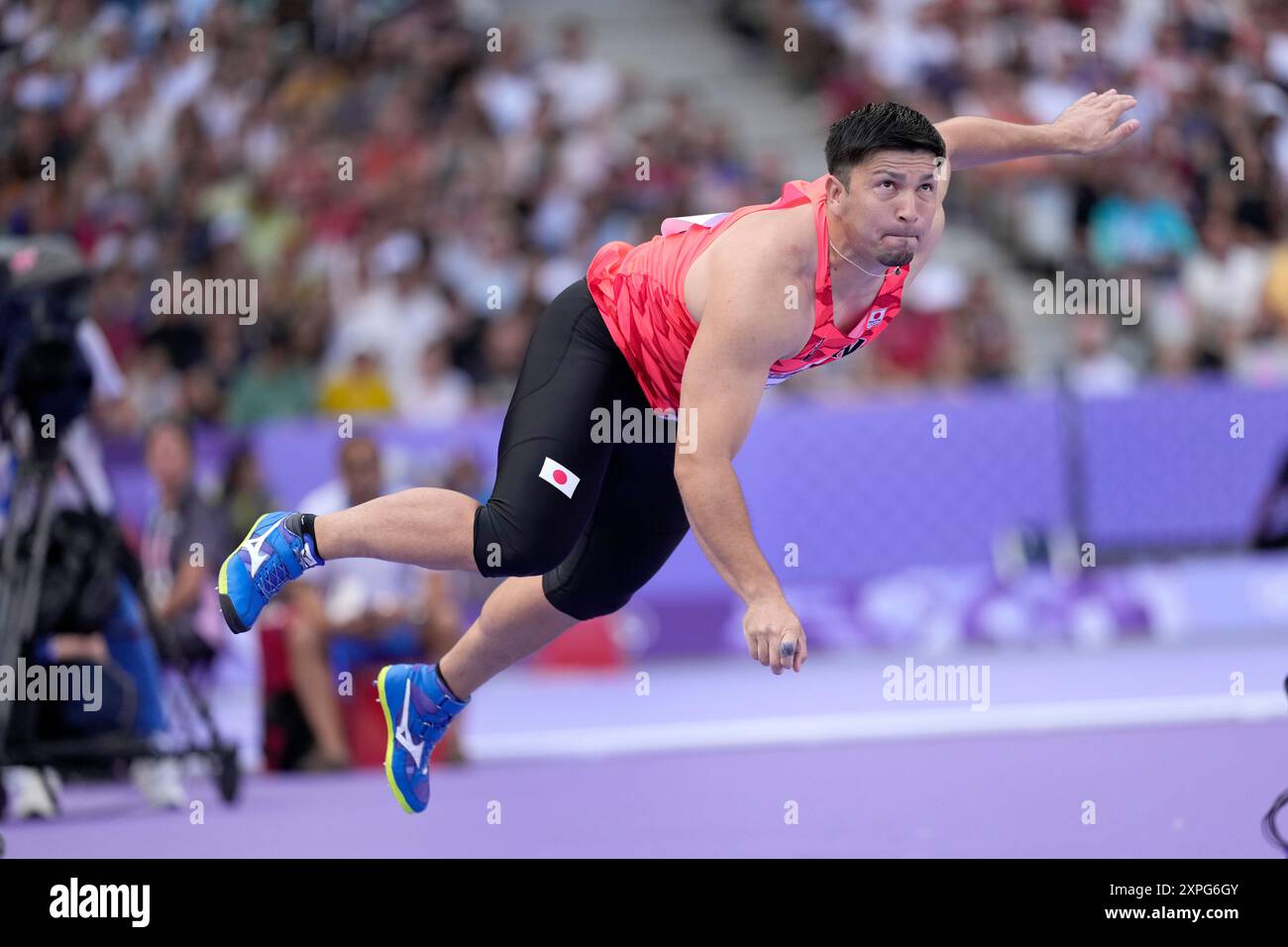 Roderick Genki Dean, of Japan, competes during the men's javelin throw ...