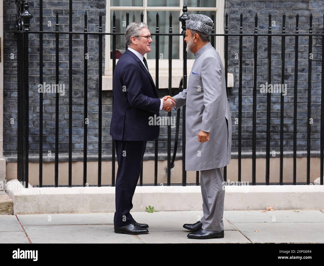 Prime Minister Sir Keir Starmer greets the Sultan of Oman Haitham bin ...
