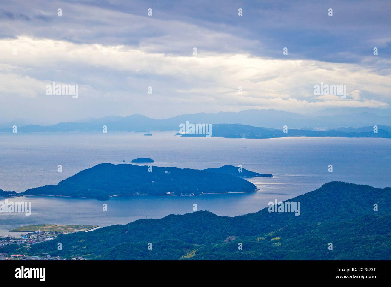 Aerial views of Kankakei valley in Shodoshima Island in Kagawa ...