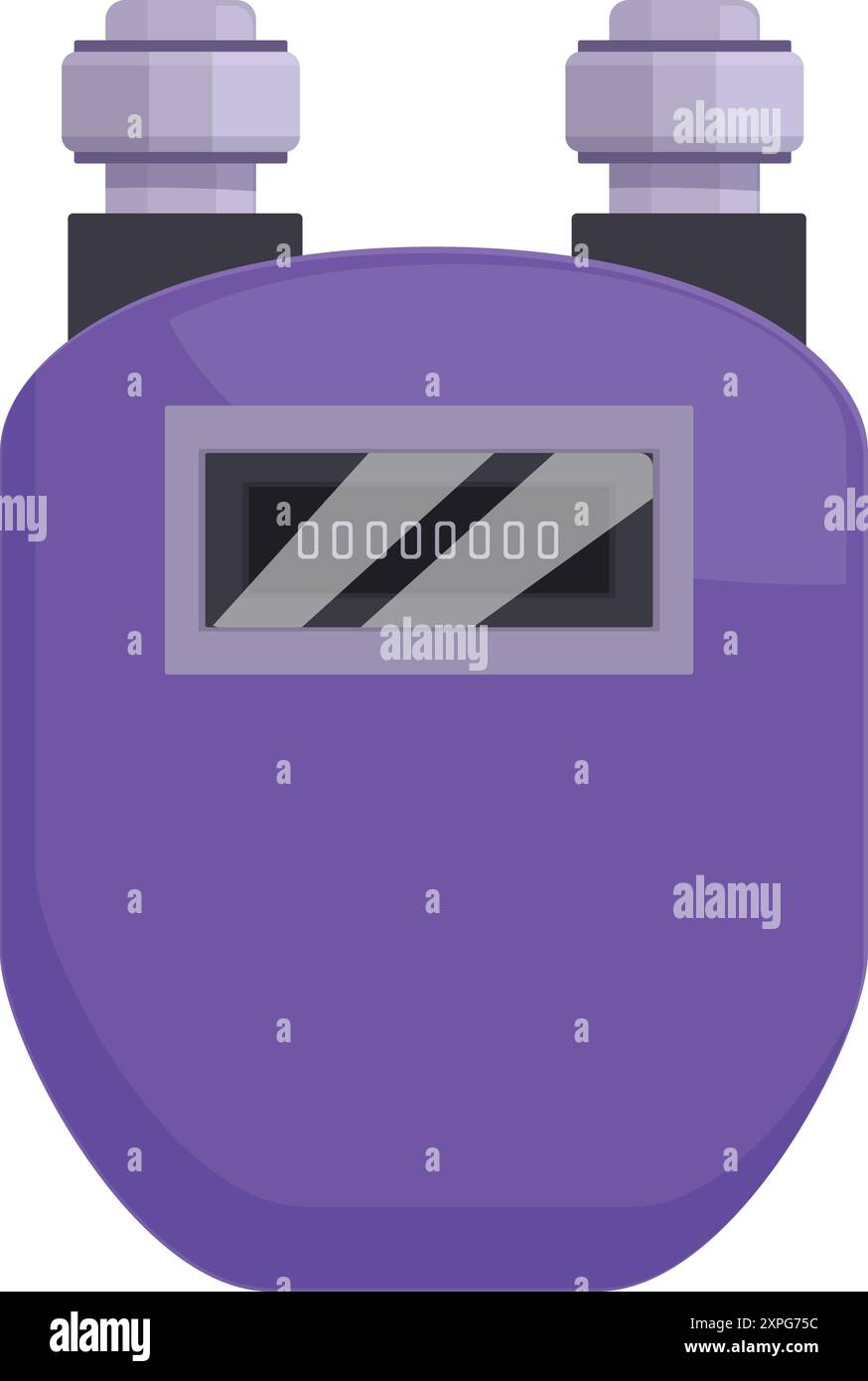 Purple gas meter is accurately tracking natural gas usage in a ...