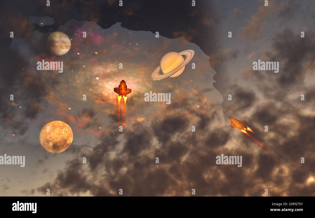 Space ships science fiction hi-res stock photography and images - Alamy