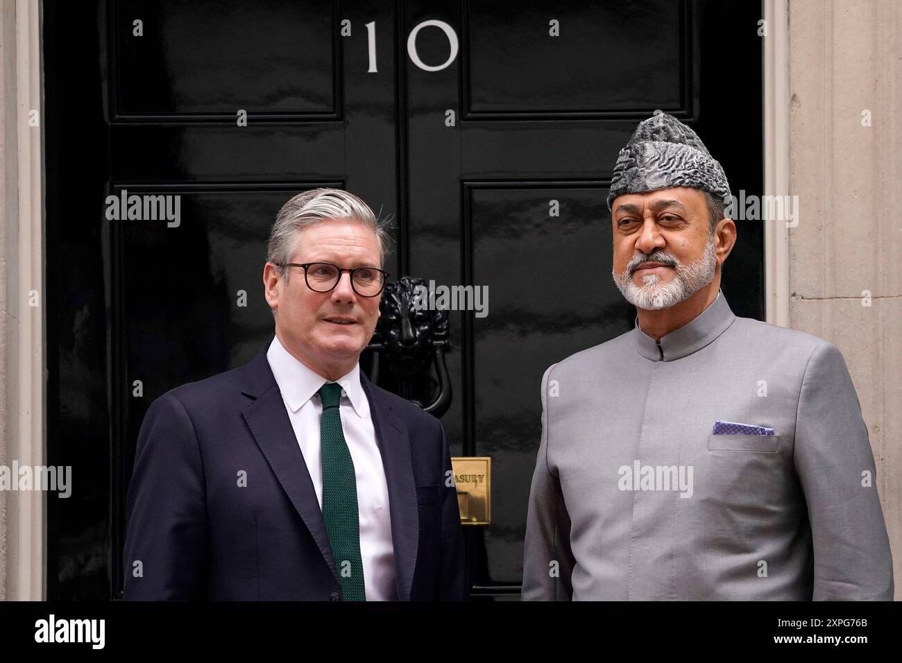 Britain's Prime Minister Keir Starmer welcomes Sultan Haitham bin Tariq ...
