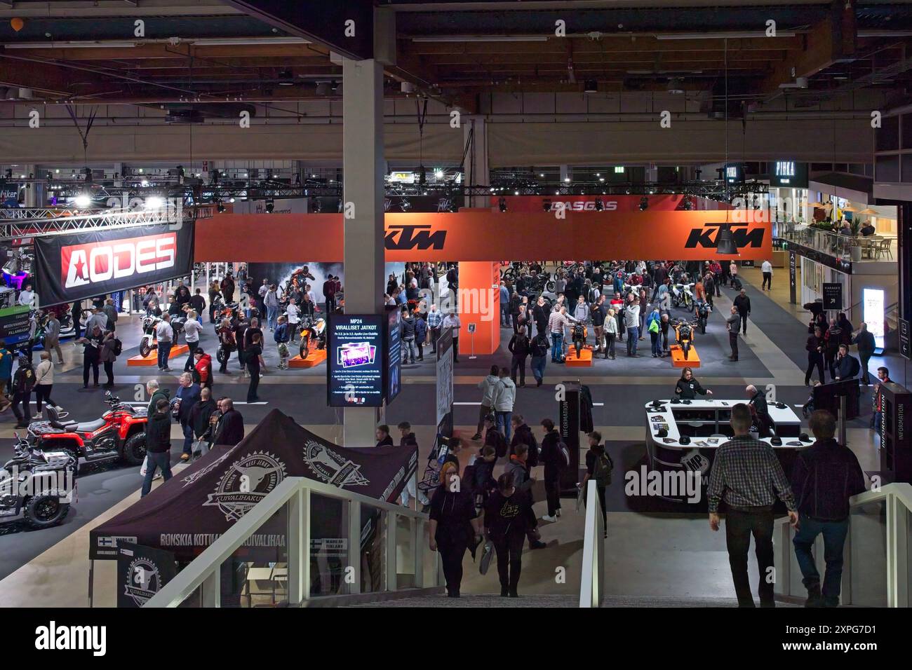 Pasila, Helsinki, Finland - 2.3.2024: Inside overview of exhibition ...