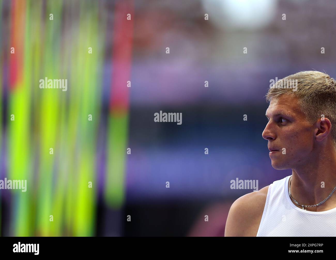 Paris, France. 6th Aug, 2024. Dawid Wegner of Poland reacts during the ...