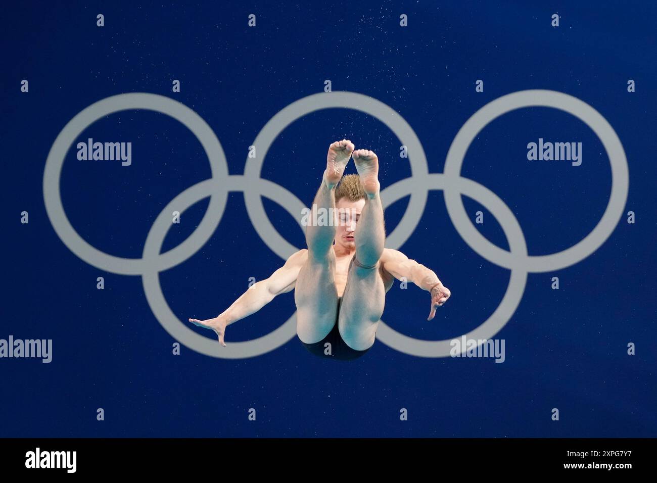 Britain's Jack Laugher competes in the men's 3m springboard diving ...