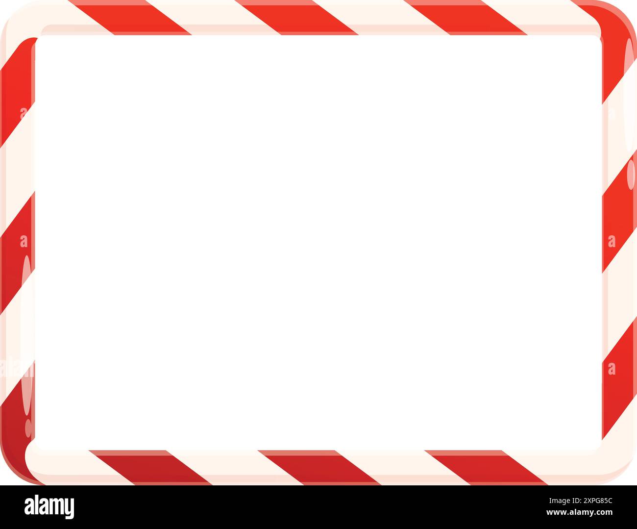 White striped candy cane border forming a hi-res stock photography and ...