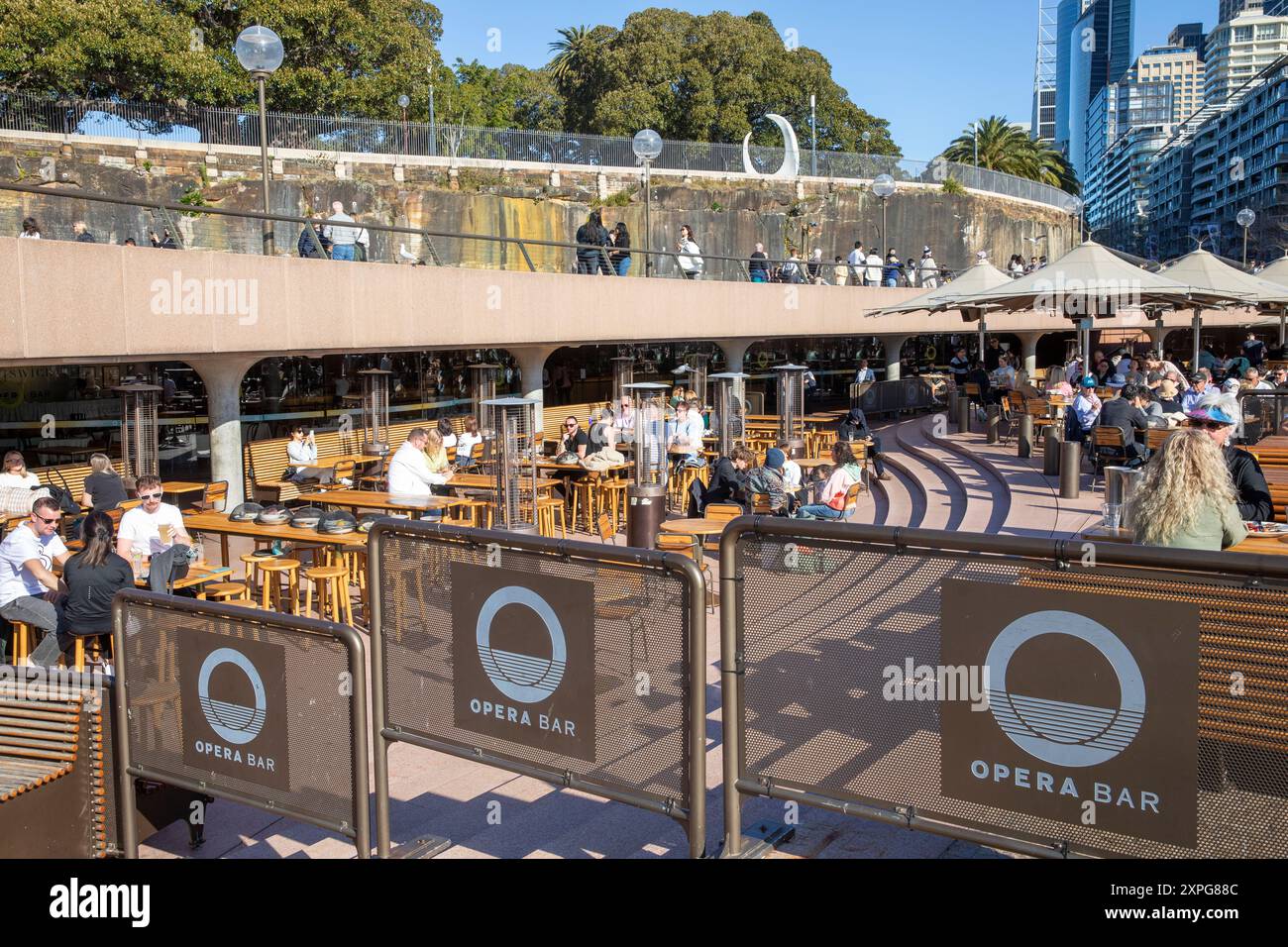 Opera Bar at Sydney Opera House with people enjoying lunch and drinks ...