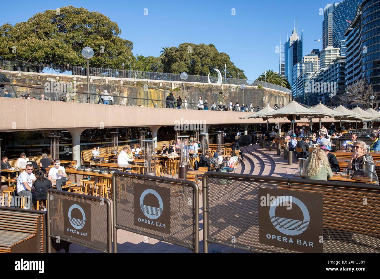Opera Bar at Sydney Opera House with people enjoying lunch and drinks ...