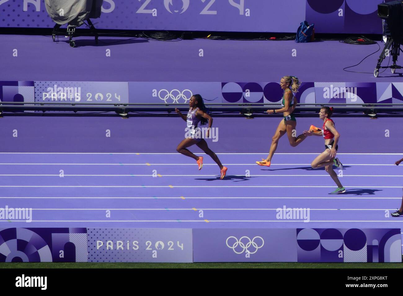 Stade de France, 93200 St Denis, France, Aug 5, 2024. Under intense competitive pressure ...