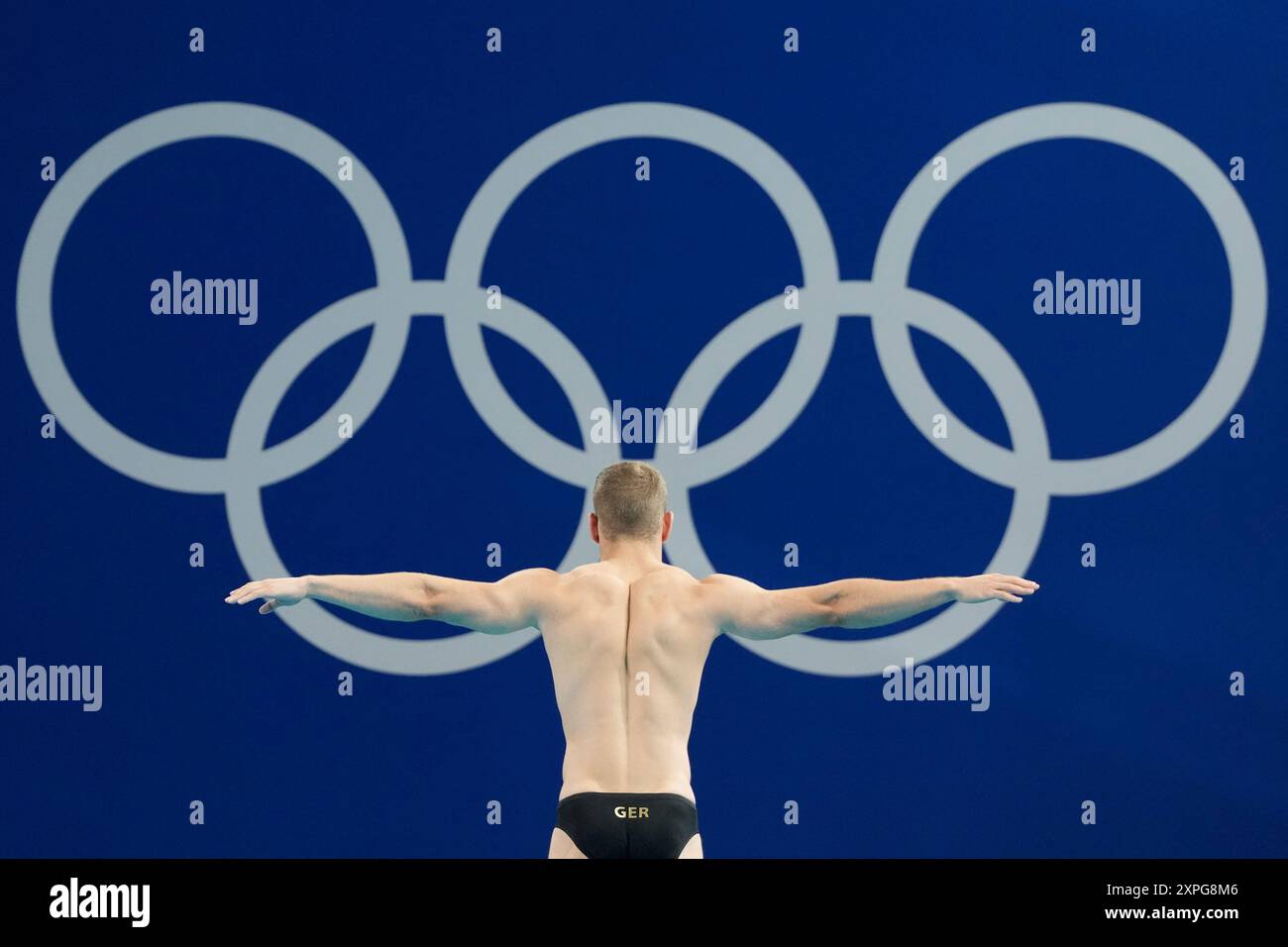 Germany's Moritz Wesemann competes in the men's 3m springboard diving ...