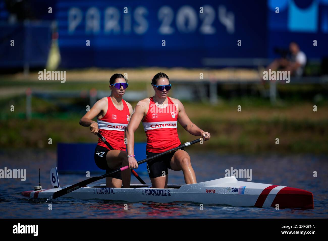 Canada's Sloan MacKenzie and Katie Vincent react after competing in the ...