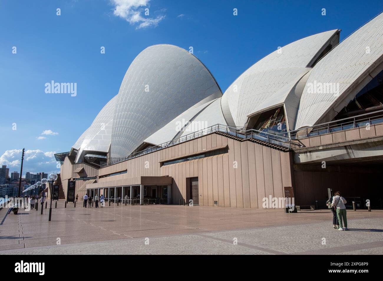 Sydney Opera House, west elevation of the iconic opera house building ...
