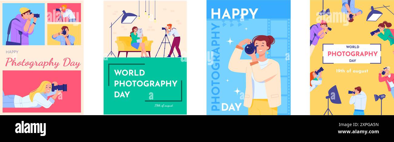 Photographer posters. Professional photographers or photo journalist ...