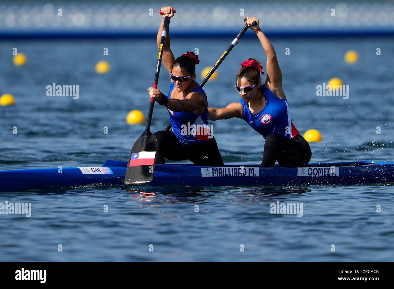 Chile's Paula Gomez and Maria Jose Mailliard compete in the women's ...