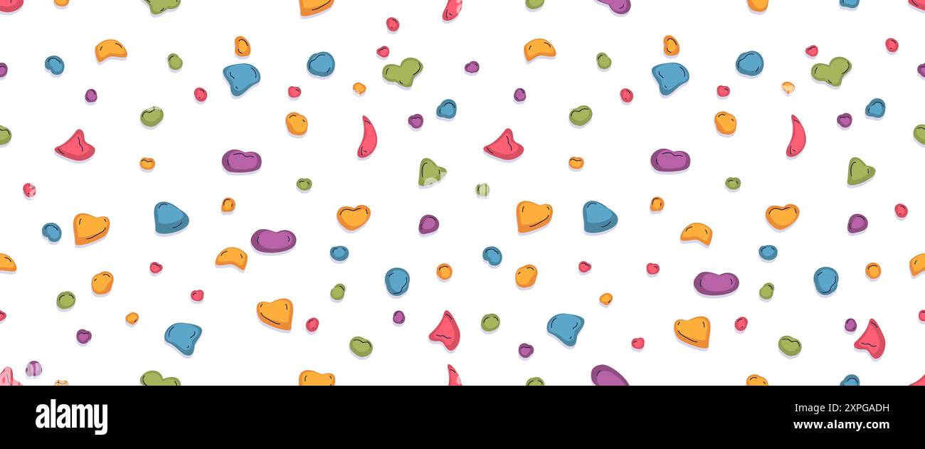 Climbing wall. Indoor bouldering gym rock climb holds and grips ...