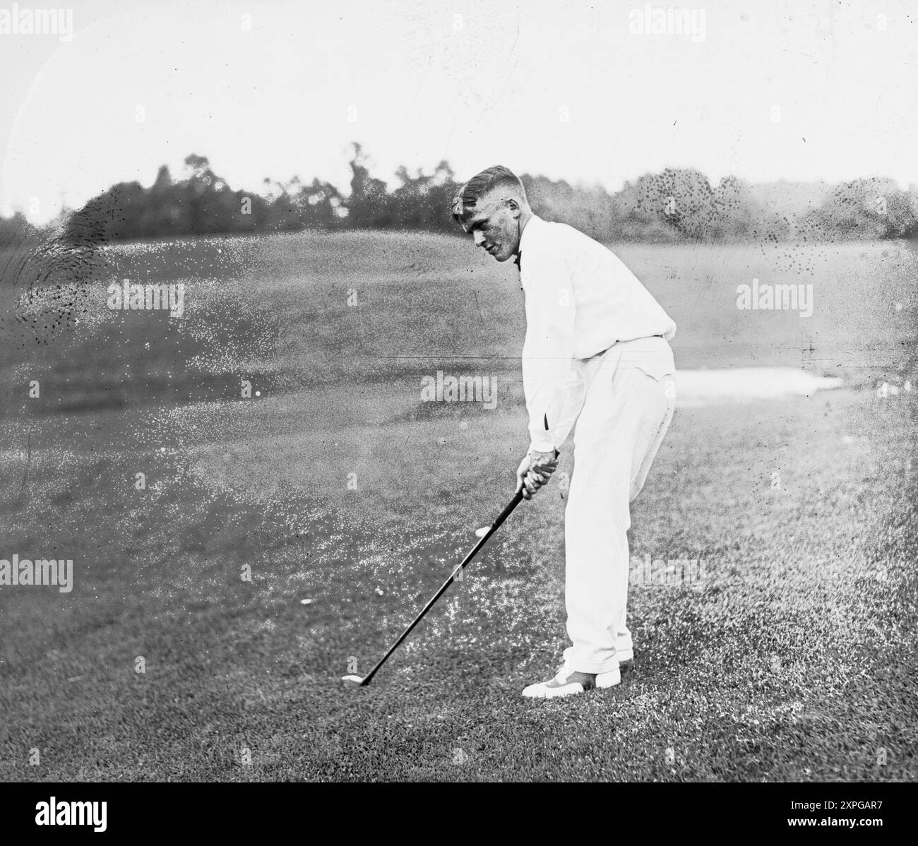 Famous golfer Bobby Jones holding his golf club, Atlanta, Georgia, 1921 ...