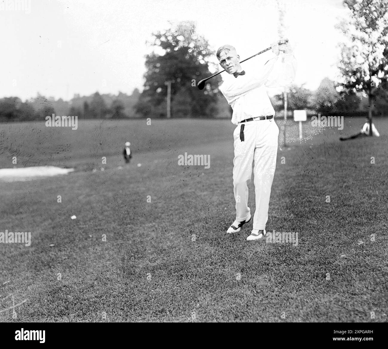 Famous golfer Bobby Jones swinging his golf club, Atlanta, Georgia ...