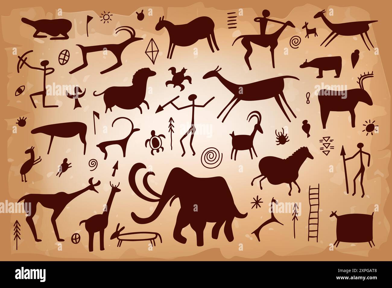 Native art mural Stock Vector Images - Alamy