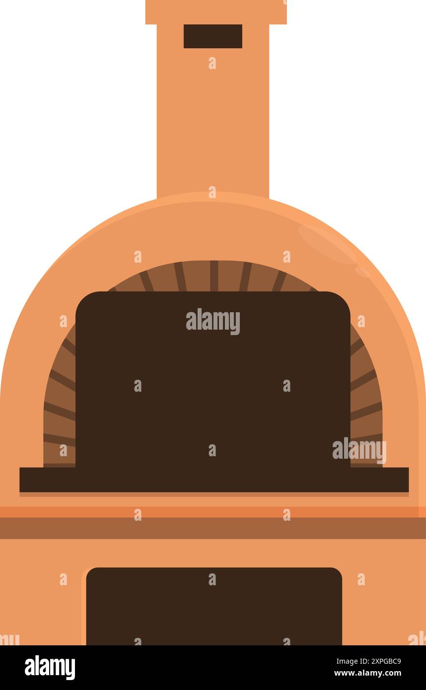 Traditional brick oven burning wood, perfect for baking pizza, bread ...