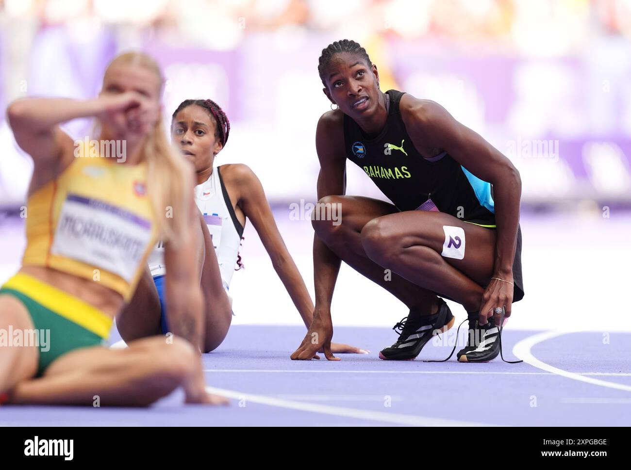 Bahamas' Shaunae Miller-Uibo after finishing seventh in her Women's ...