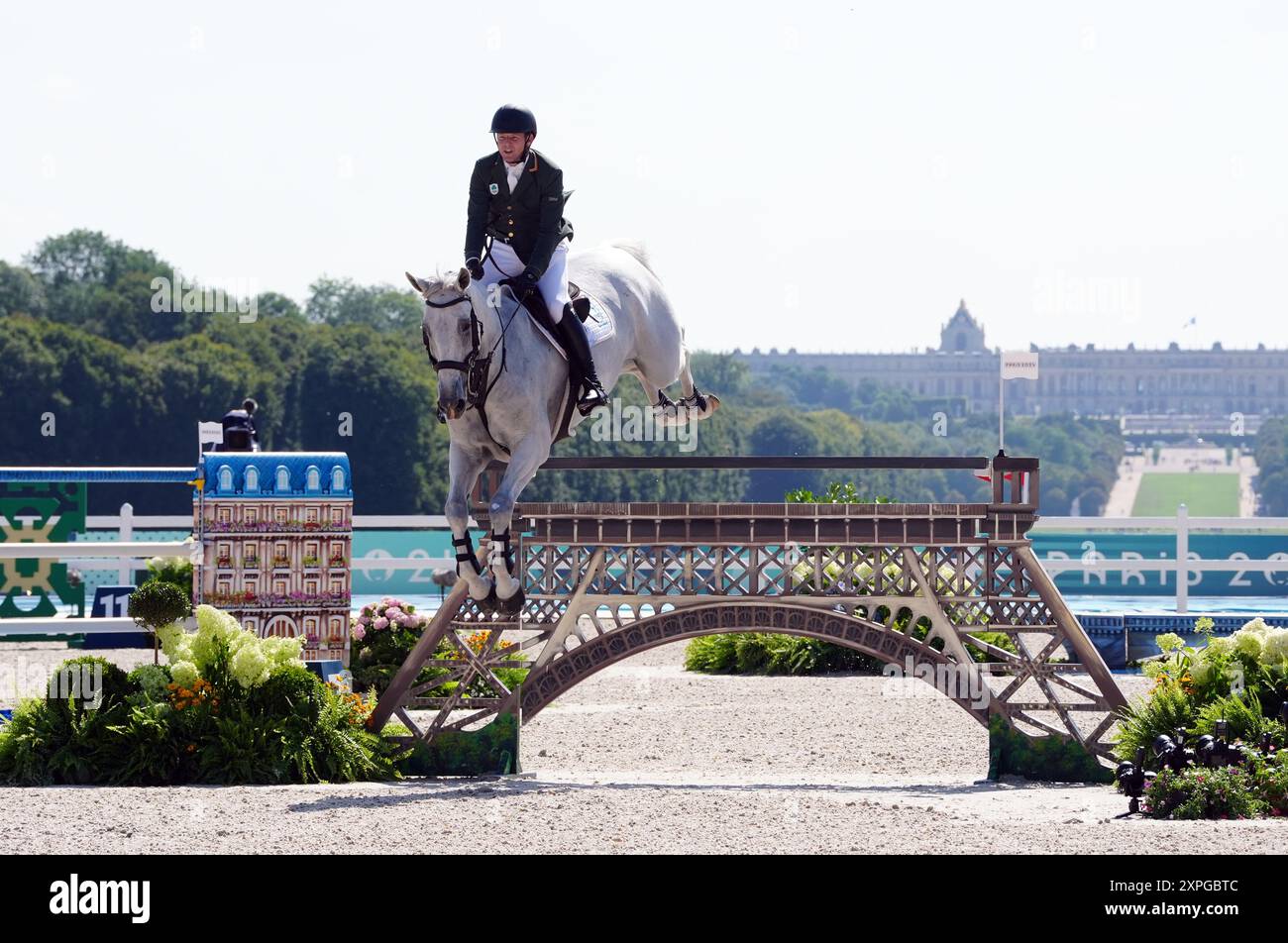 Ireland's Shane Sweetnam aboard James Kann Cru during the Jumping ...