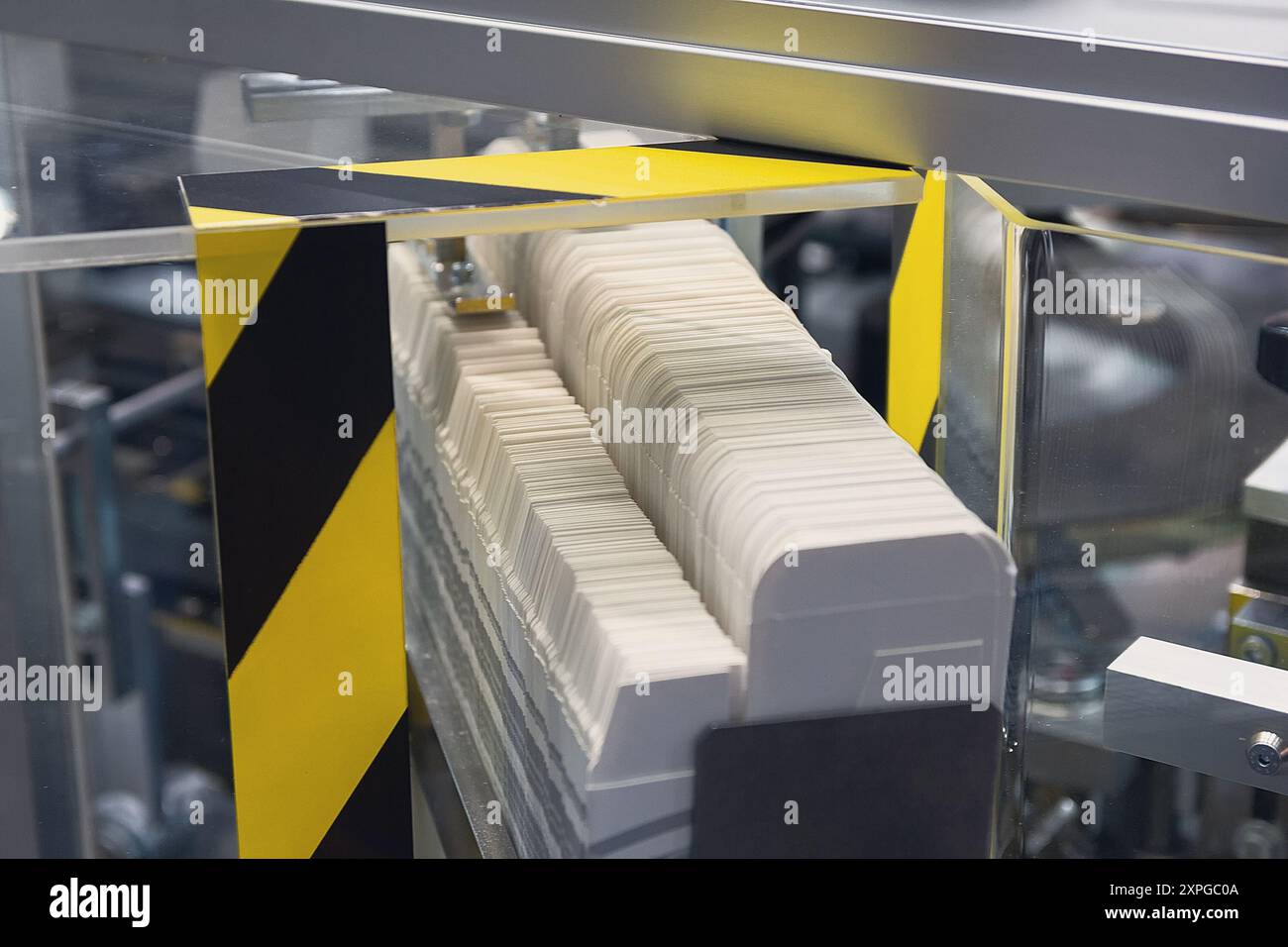 Machine conveyor of the production line of paper packaging boxes in a ...