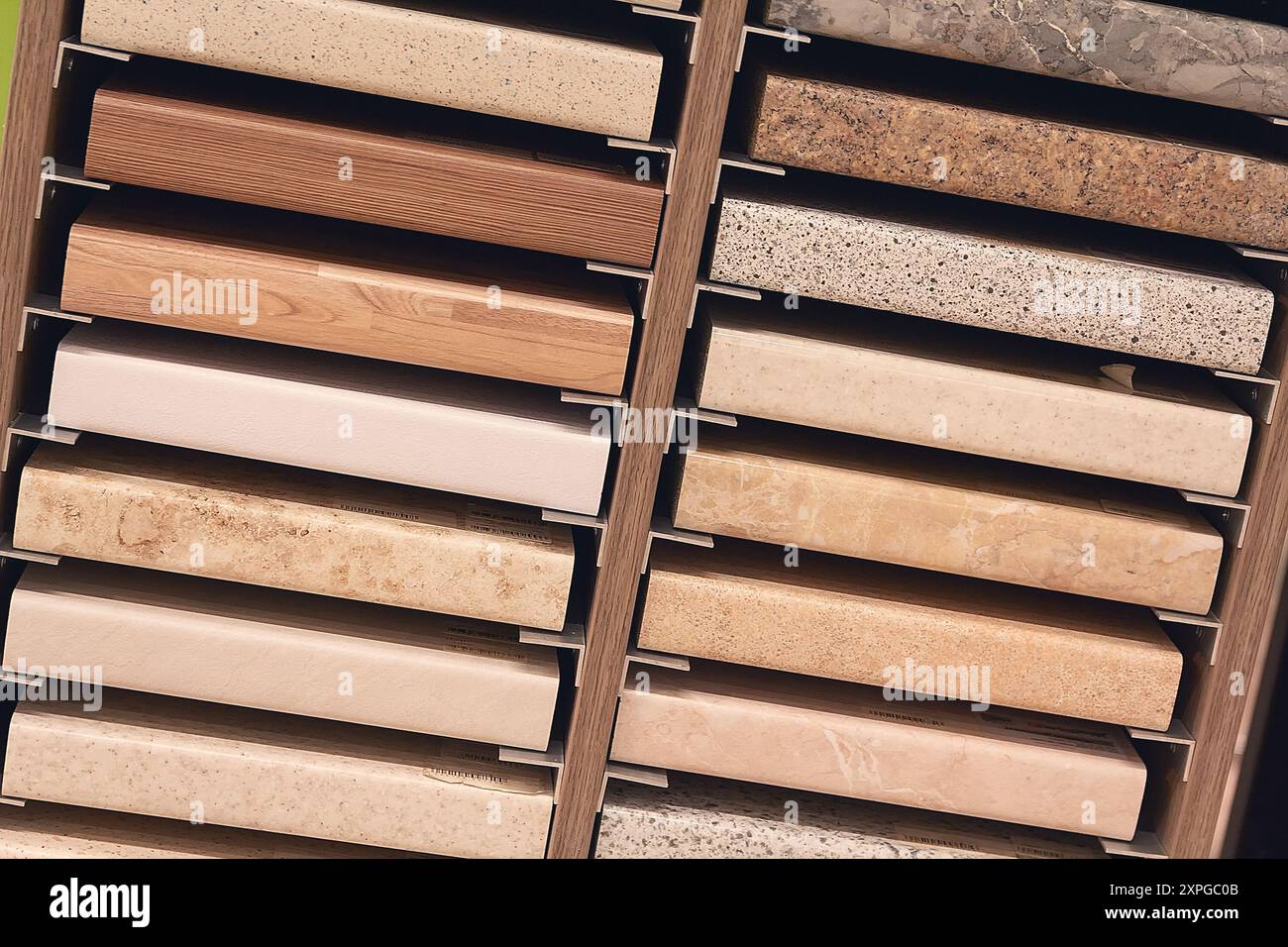 A sample of kitchen countertops. Furniture accessories. Furniture ...