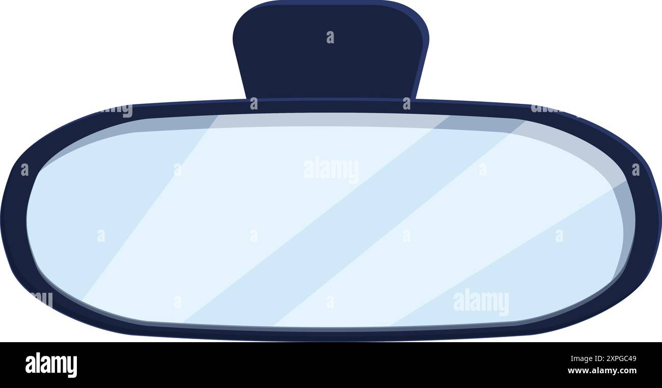 Clean car rear view mirror is reflecting nothing, symbolizing a clear ...