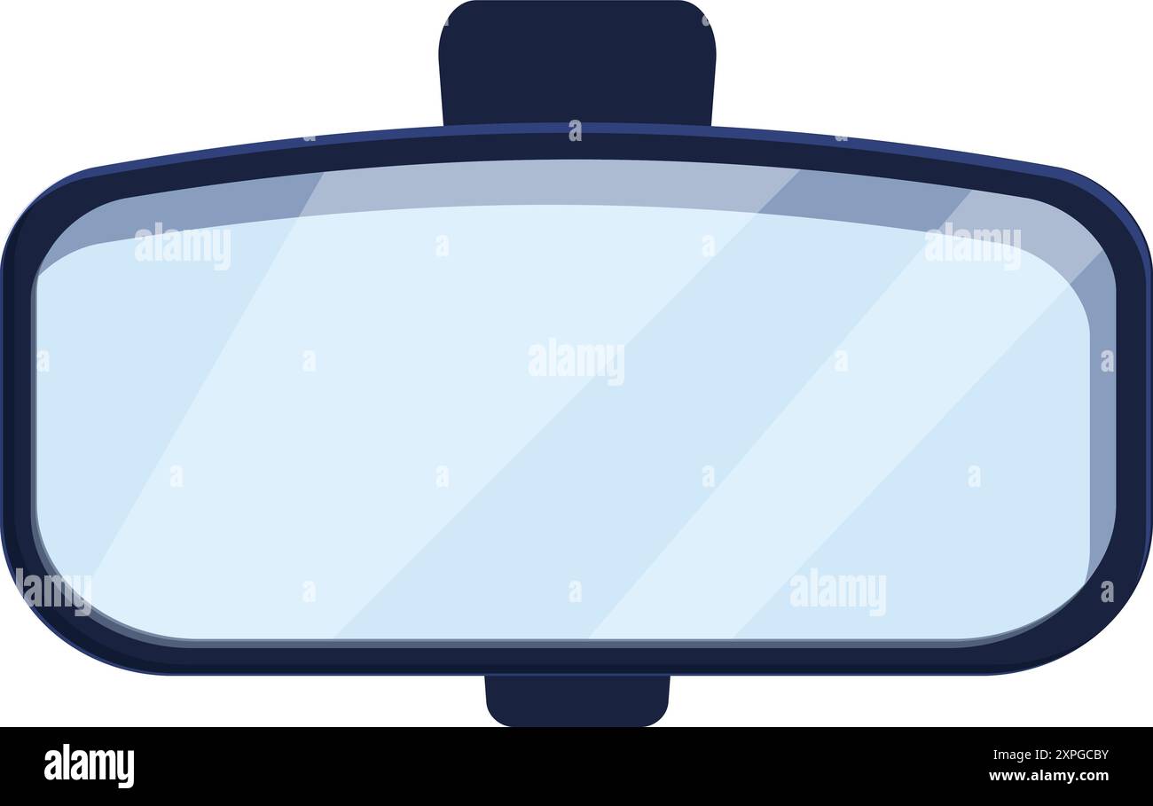 Car rearview mirror reflecting nothing, showing the empty road ahead ...