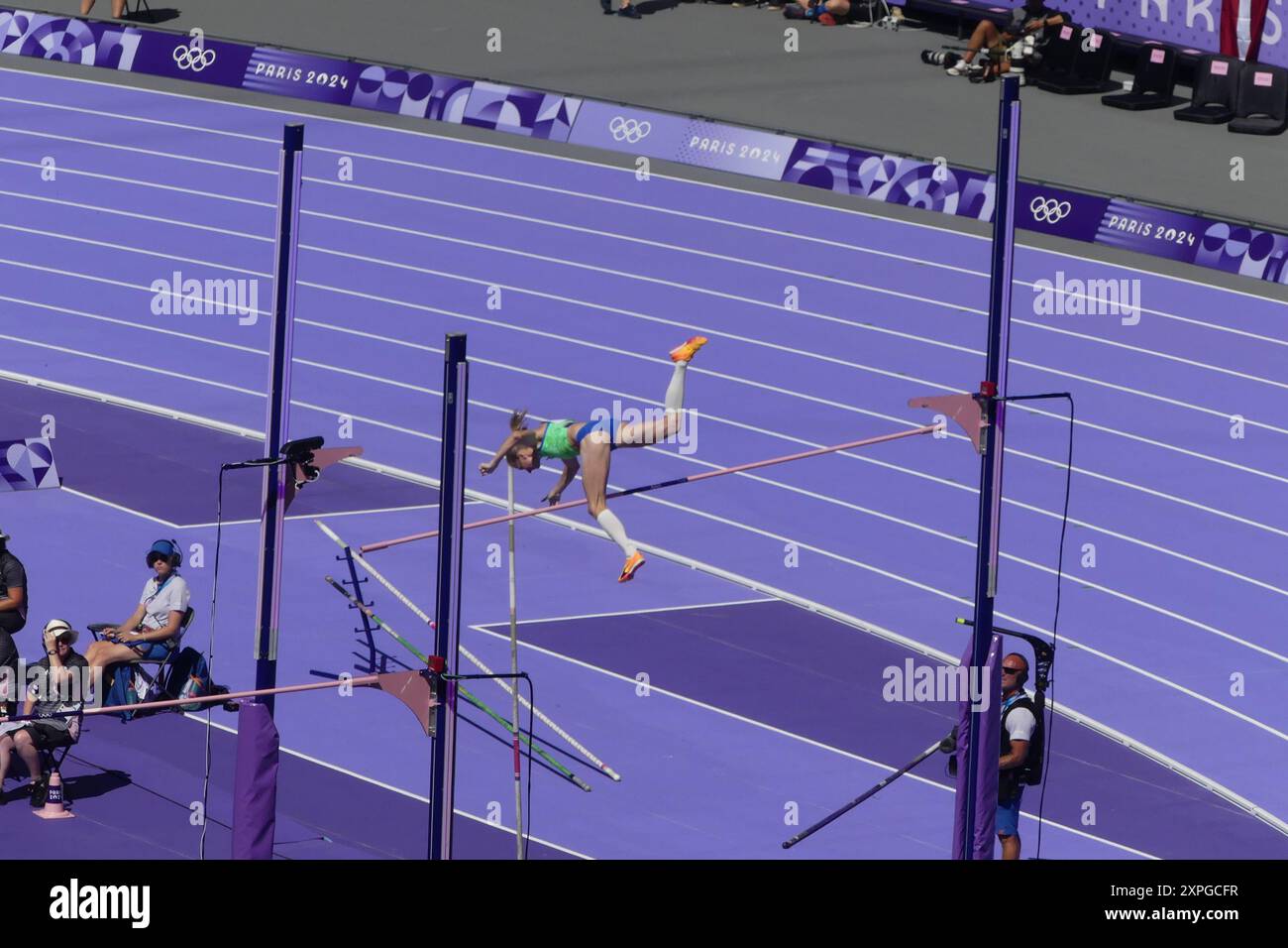 Stade de France, 93200 St Denis, France, Aug 5, 2024. Under intense ...