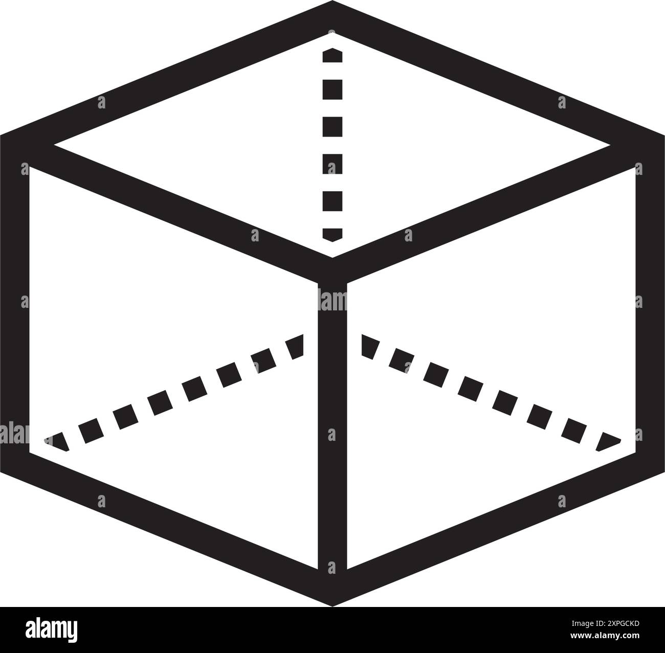 Cube three dimensional shape Stock Vector Images - Alamy