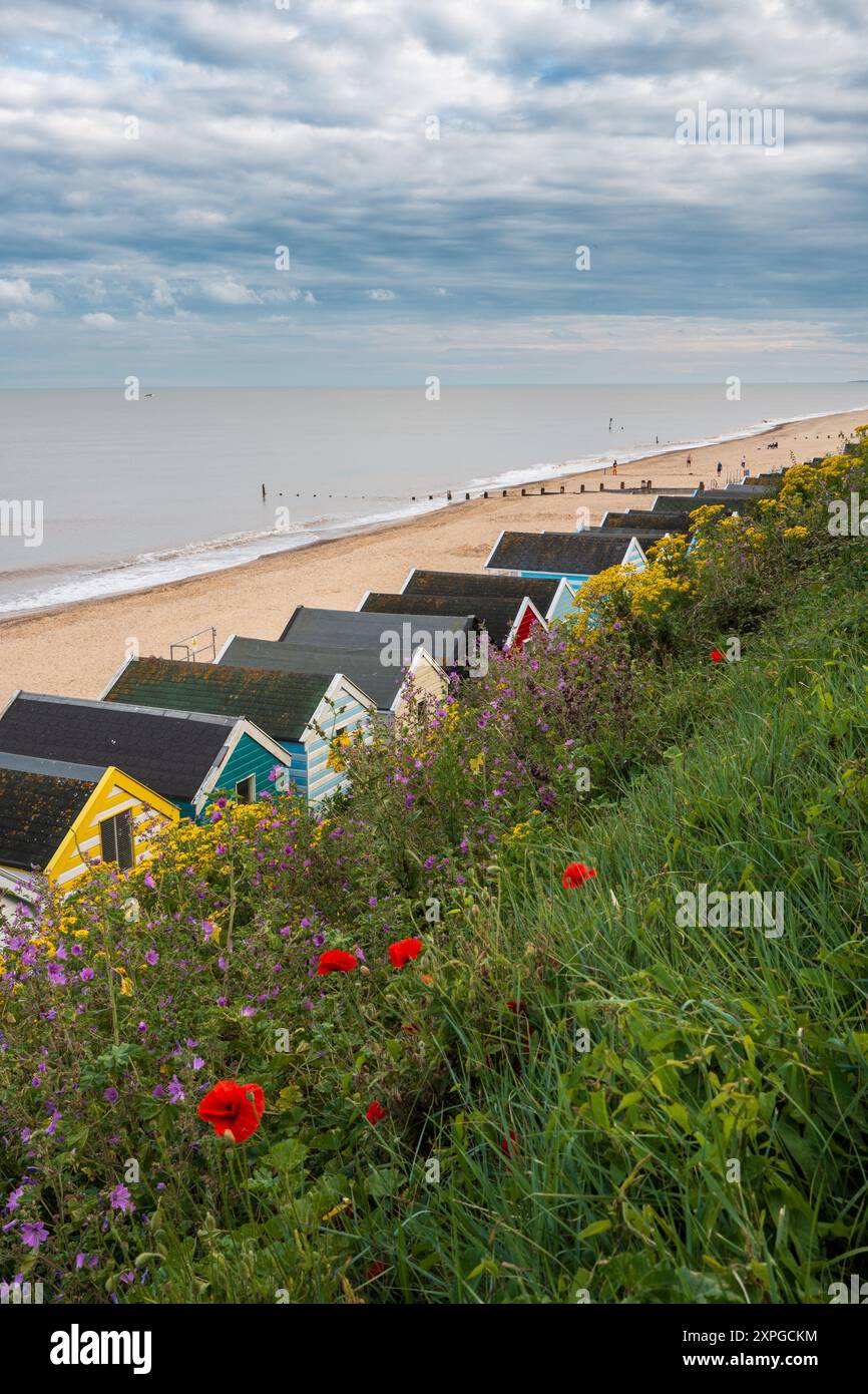 Colourful beach huts by Southwold beach, Suffolk, UK. Holidays, Seaside ...