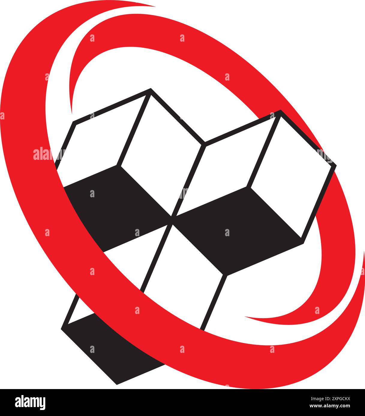 Cube three dimensional shape Stock Vector Images - Alamy